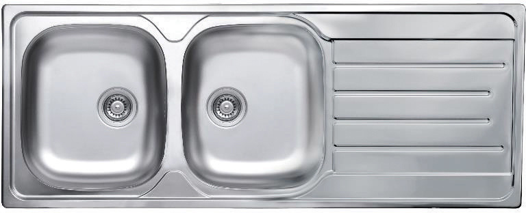 Inset Sink Double Bowl Single Drainer RAK90820 – Granito | Tiles and ...