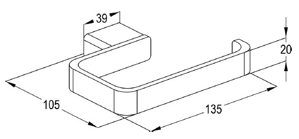 PACIFIC Paper roll holder RAK28015 – Granito | Tiles and Sanitary ware ...