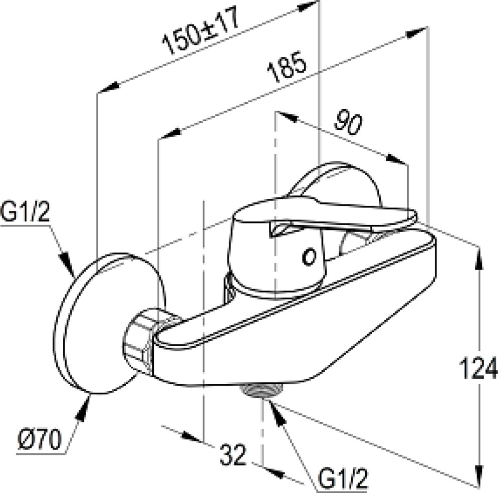 PEAK single lever shower mixer RAK18003 – Granito | Tiles and Sanitary ...