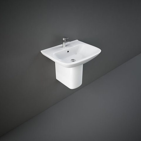 RAK-ORIGIN Wash Basin Half Pedestal Alpine White – Granito | Tiles and ...
