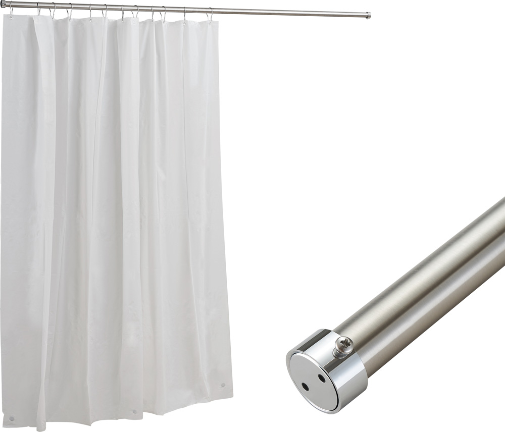 Shower Rod With Vinyl Curtain RAK90920 – Granito | Tiles and Sanitary ...