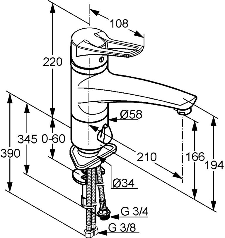 KLUDI MX multi single lever sink mixer DN 15 399068262 – Granito ...